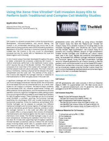 VitroGel® Cell Invasion Assay Kits | Cell Migration Xeno-Free